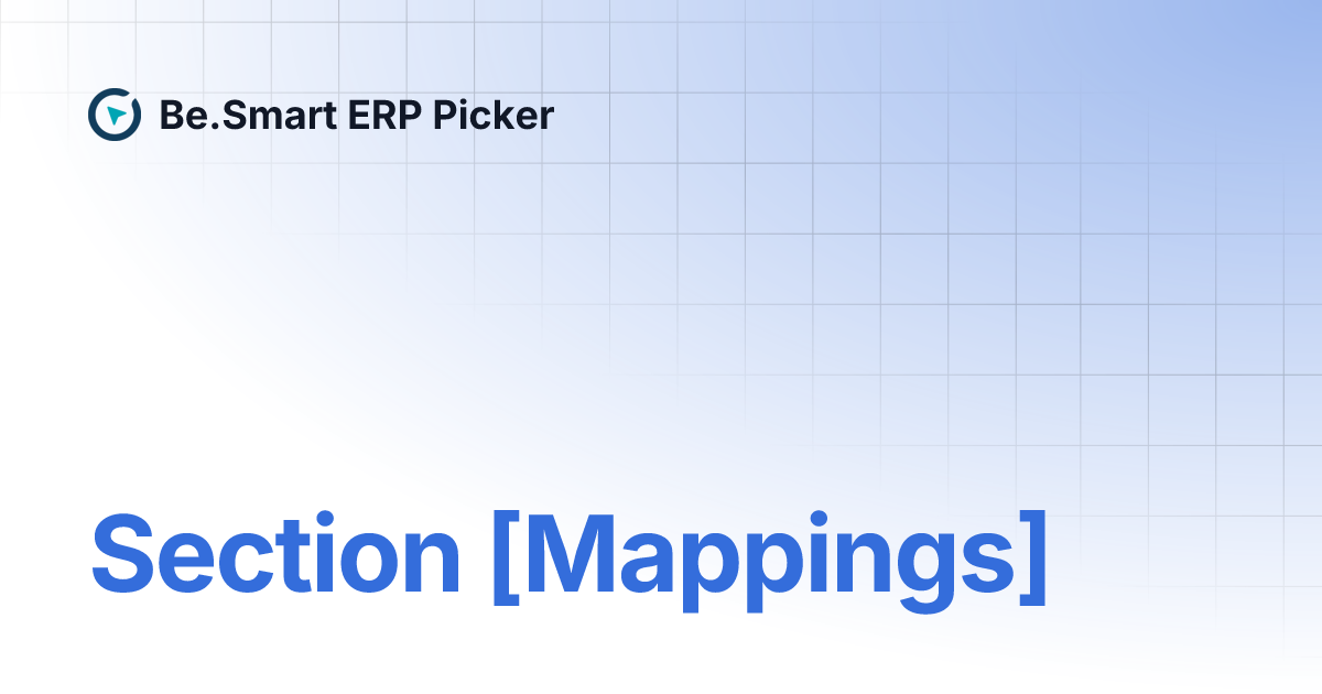 Section [Mappings] | Be.Smart ERP Picker