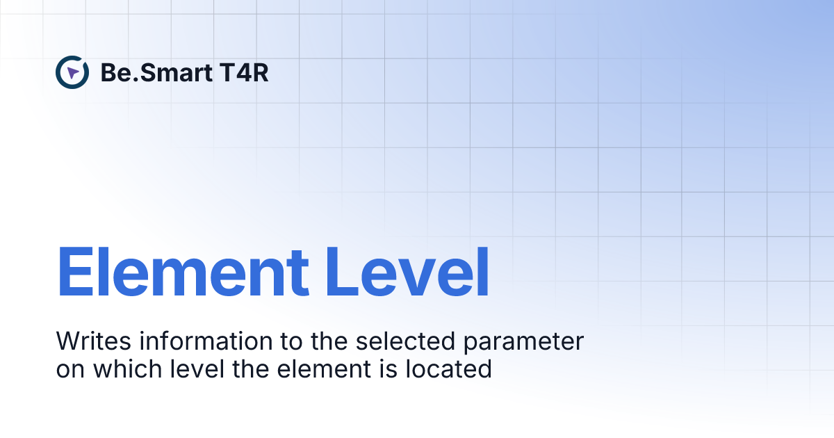 Element Level | Be.Smart T4R